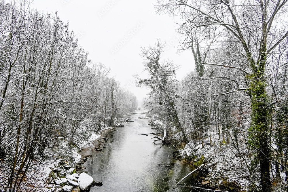 Münchenstein, Birs, Fluss, Birstal, Baselland, Arlesheim, Reinach, Wald ...