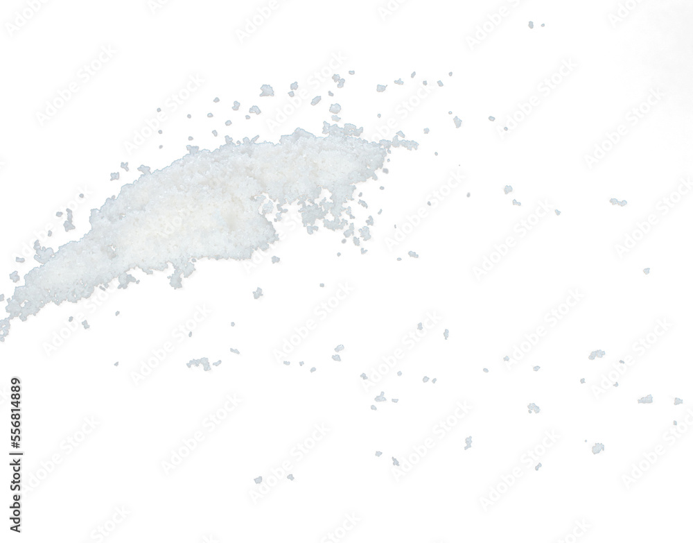 Salt flying explosion, crystal white grain salts explode abstract cloud ...