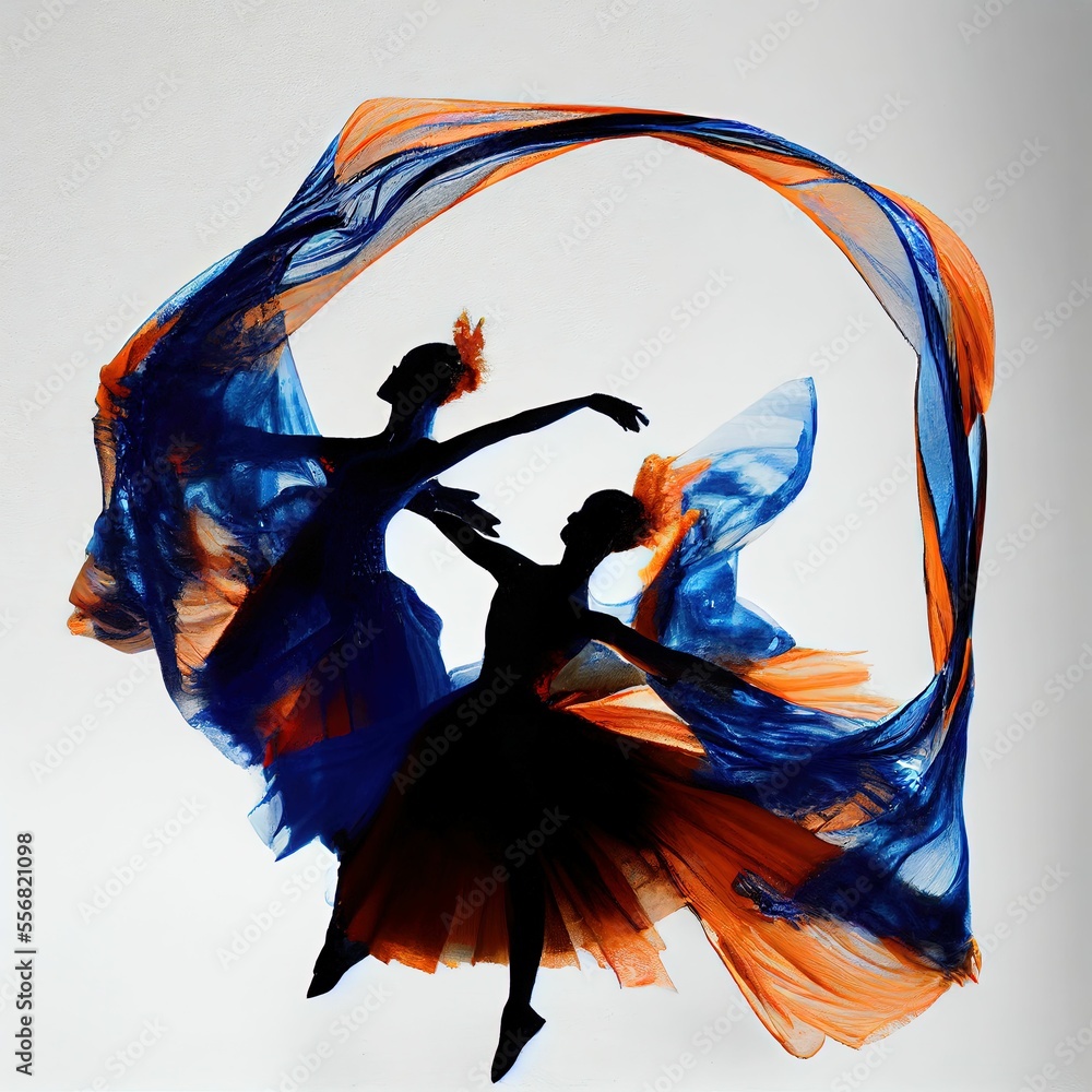 twirling dancers 1 Stock Illustration | Adobe Stock