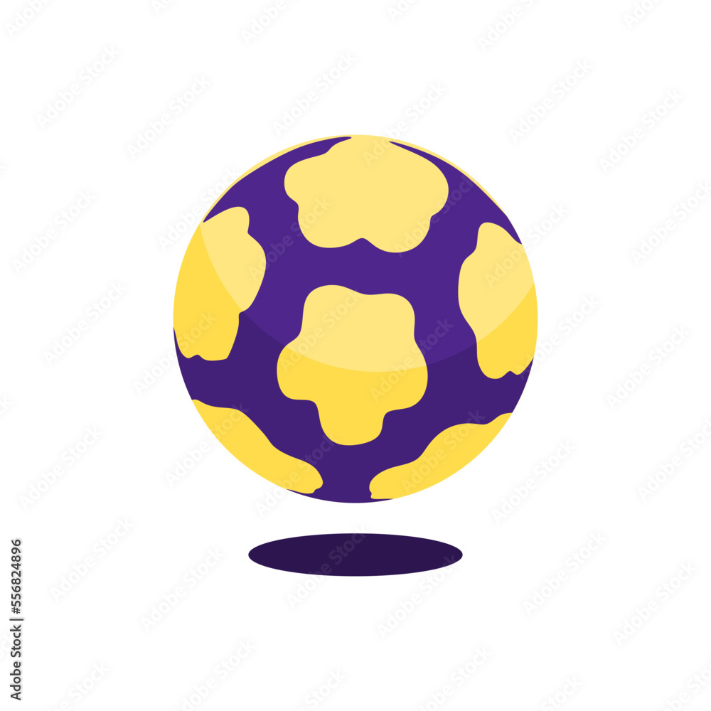 Vector illustration of Tchoukball ball, in realistic flat cartoon ...