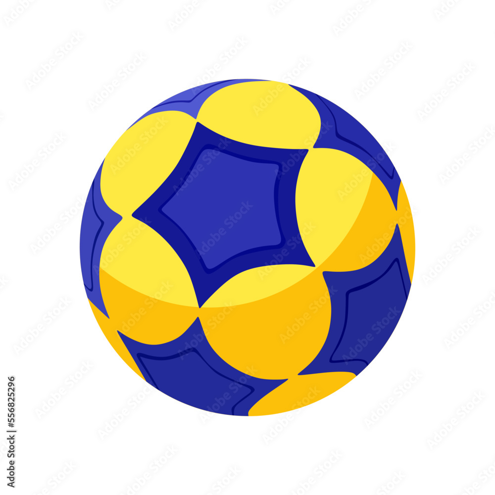 Realistic Korfball ball vector illustration, in trendy flat cartoon ...