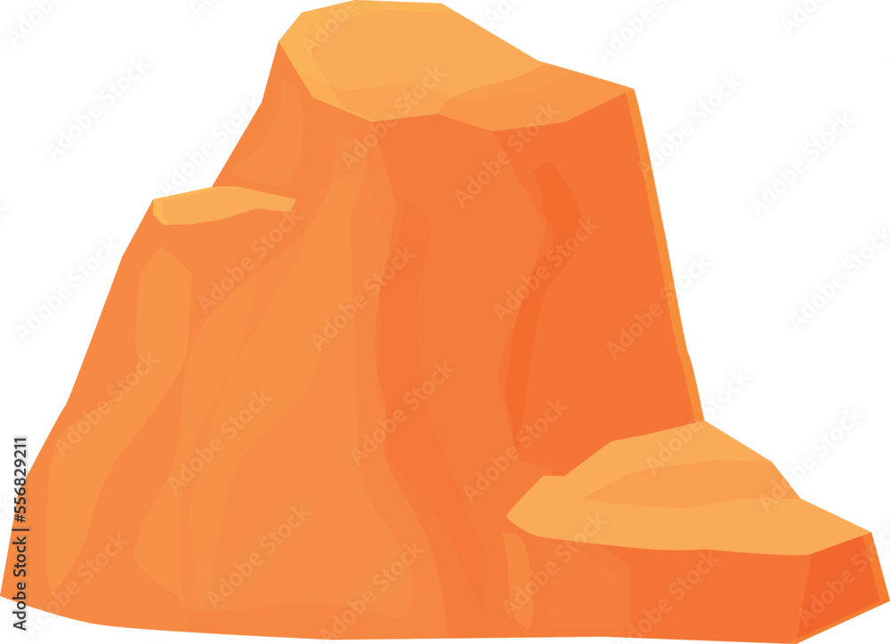 Mountain canyon icon cartoon vector. Rock cliff. Erosion desert Stock ...