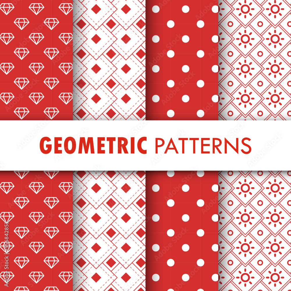 Draw Simple Geometric Patterns For Your Fabric And Textile Stock Vector Adobe Stock