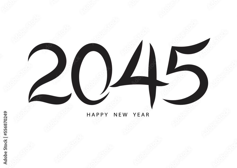 2045 happy new year black color vector, 2045 number design, 2045 year ... 2045 happy new year black color vector, 2045 number design, 2045 year ...