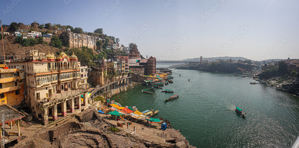 view of the Omkareshwar Temple Stock Photo | Adobe Stock