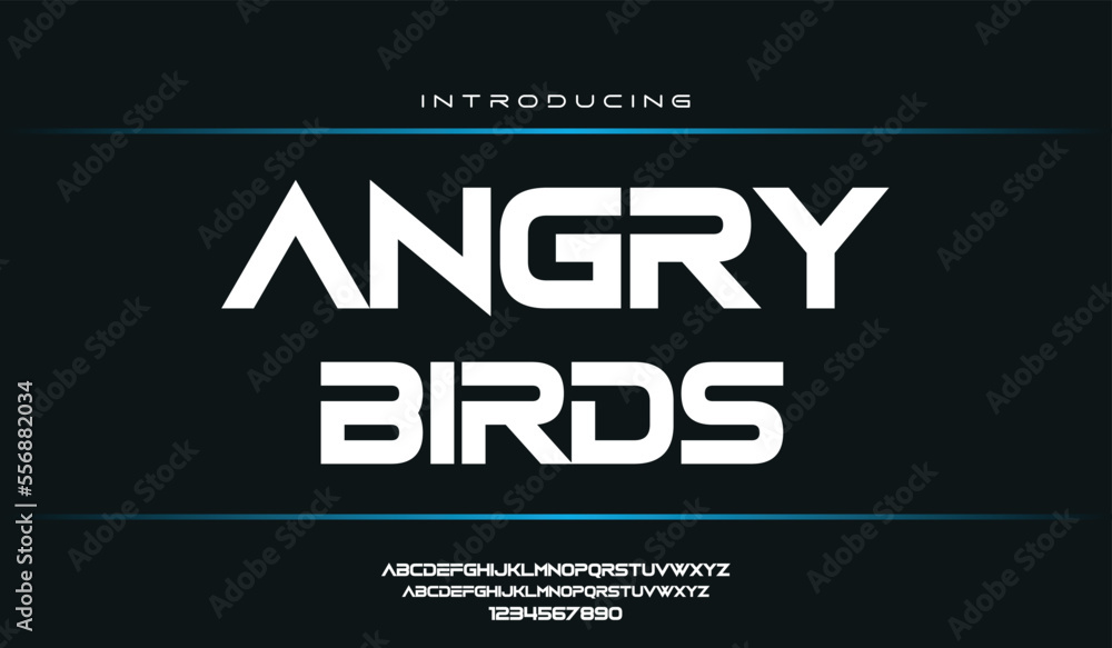 Angry Birds, an elegant alphabet font and number. Premium uppercase ...