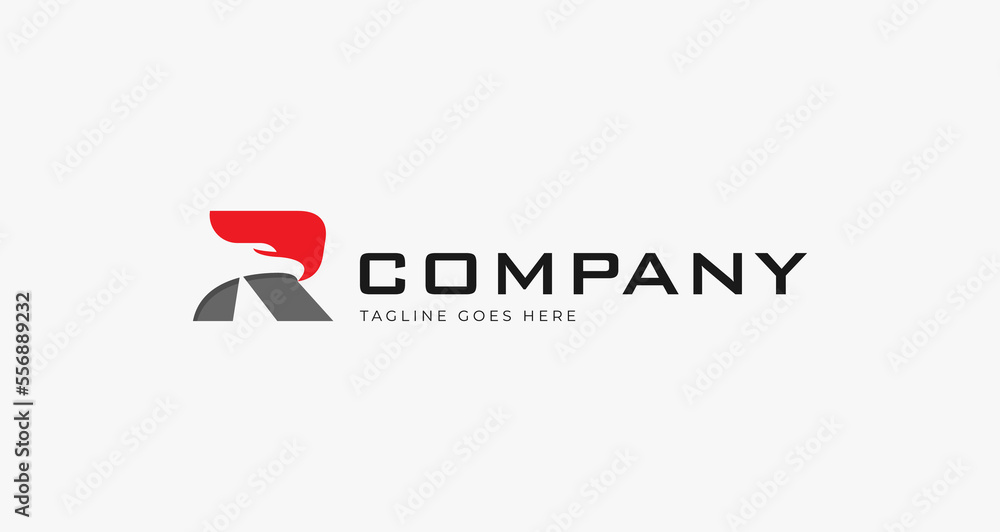 Initial R Eagle logo, letter R with eagle head combination, usable for ...
