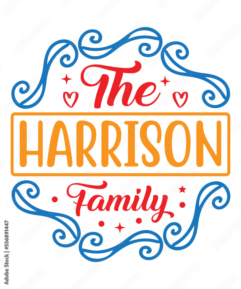 The Harrison family SVG, Family Monogram Svg, Monogram Font Alphabet ...