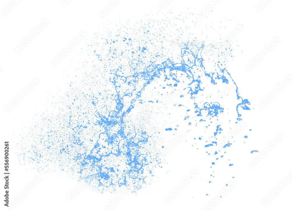 Blue water splash isolated on transparent background. Royalty high ...