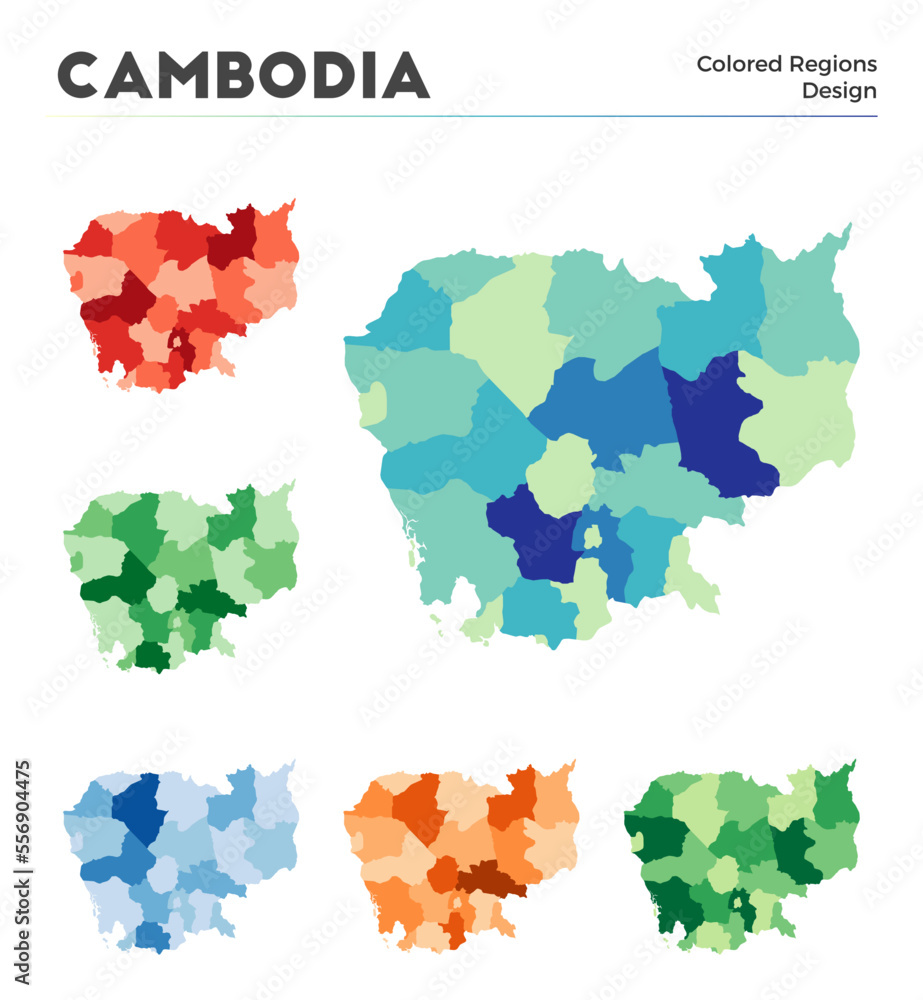 Cambodia map collection. Borders of Cambodia for your infographic ...