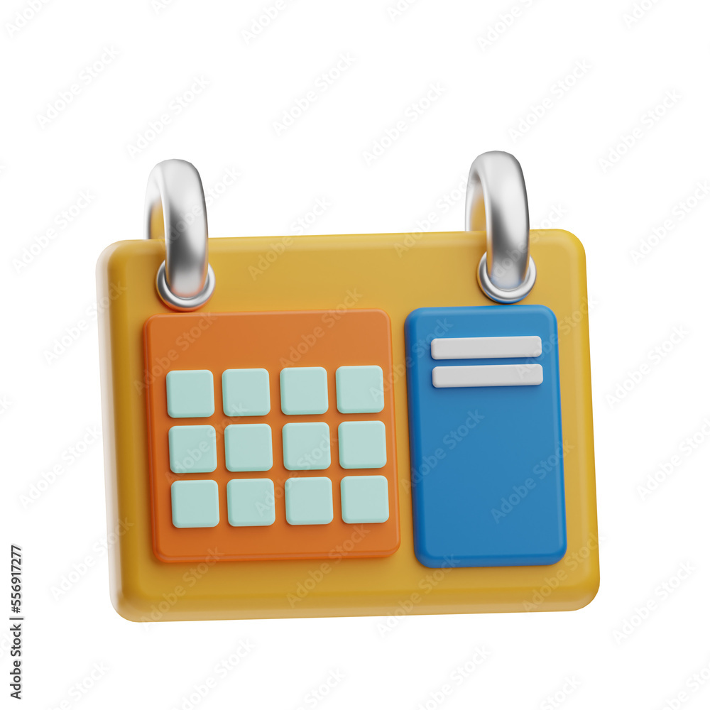 education, object time table illustration 3d Stock Illustration | Adobe ...