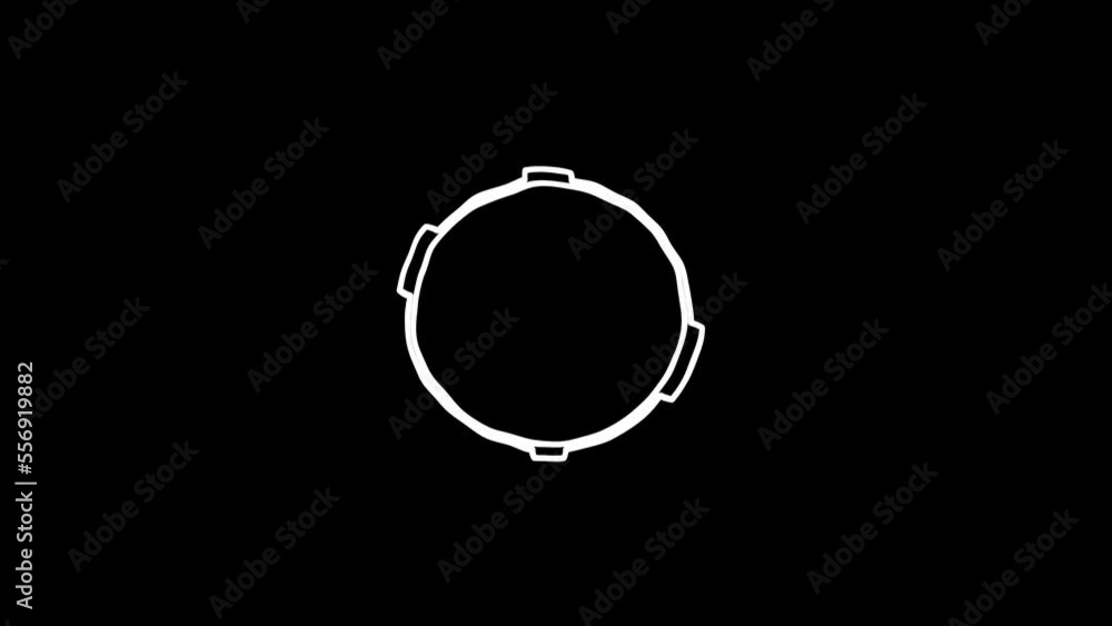 Fame icon sign or symbol animation. White Highlight Elements. Doodle ...