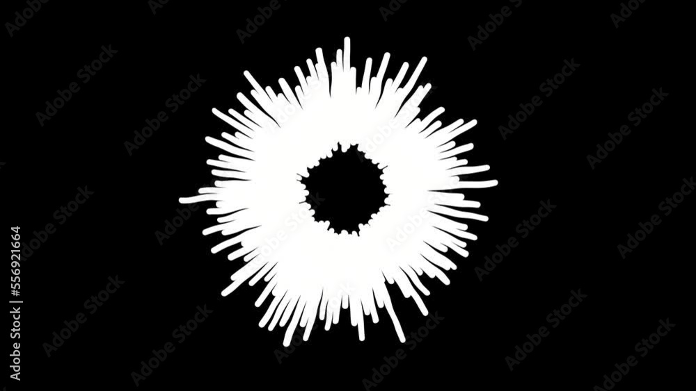 hole in black backgroun. icon sign or symbol animation. White Highlight ...