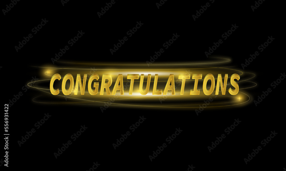 congratulations text gold 3d letters. Business Presentation Template ...