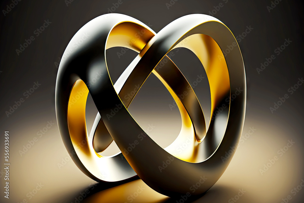Symbol of success and future in image of golden infinity sign Stock ...