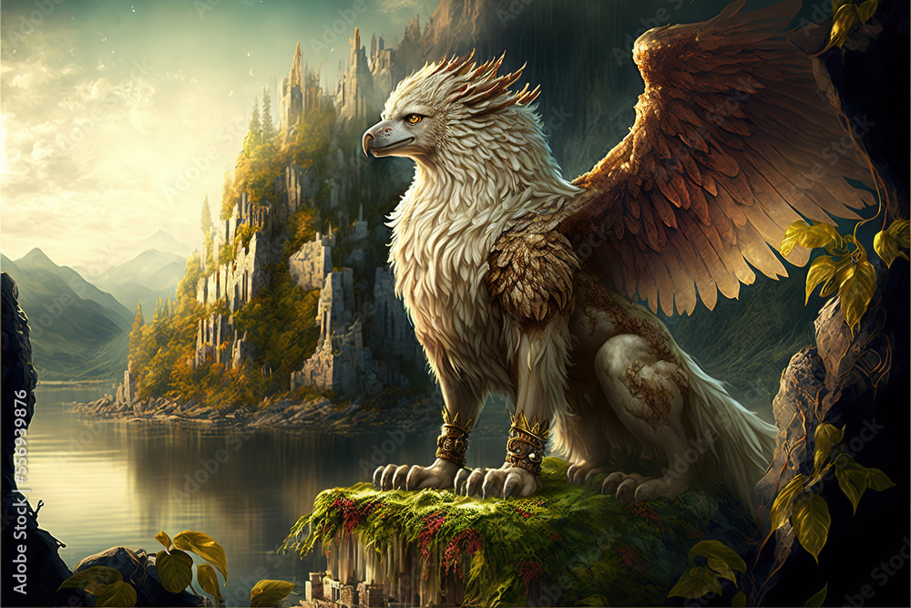 White Gryphon Wallpaper