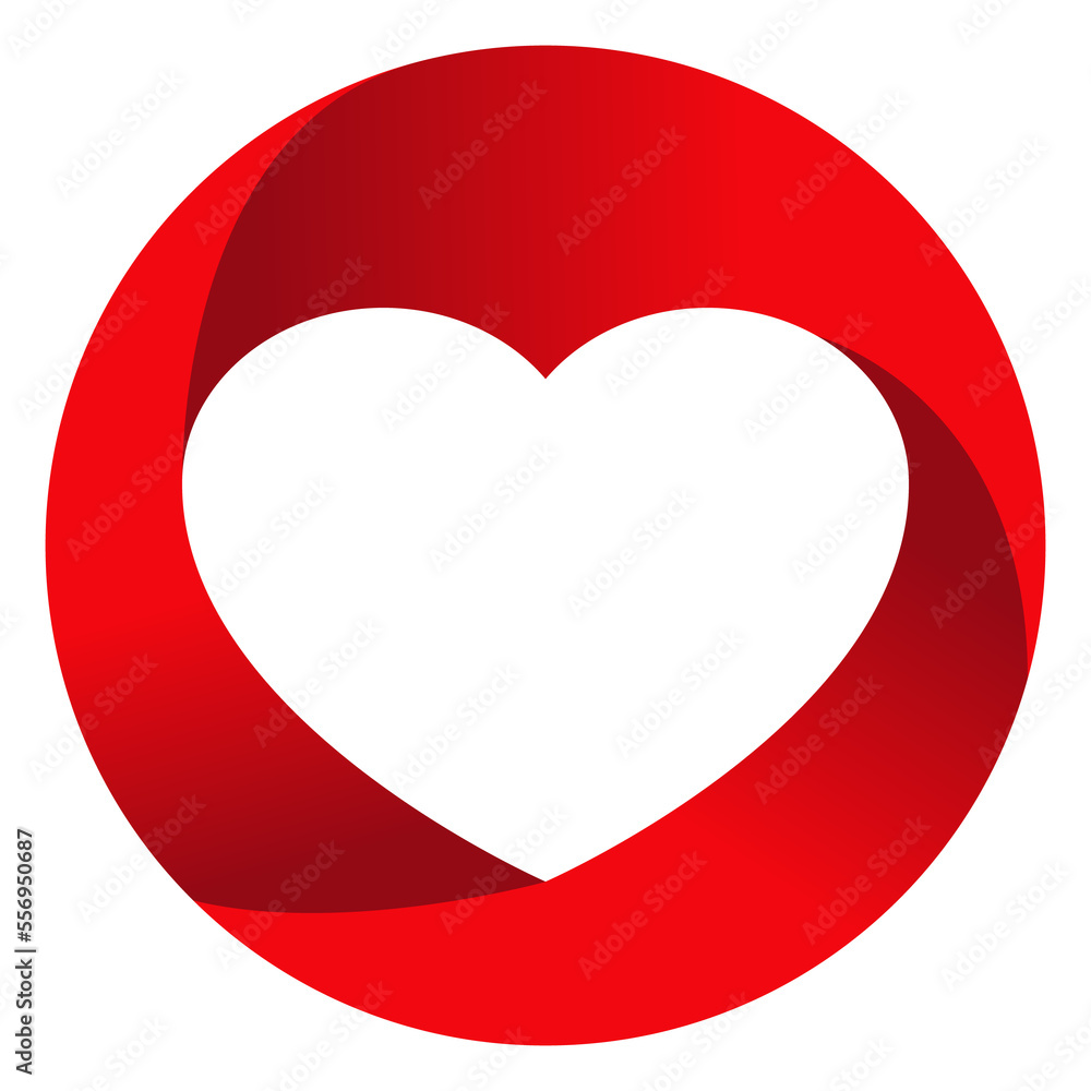 Logotipo del día de San Valentín. Símbolo de salud médica abstracta ...