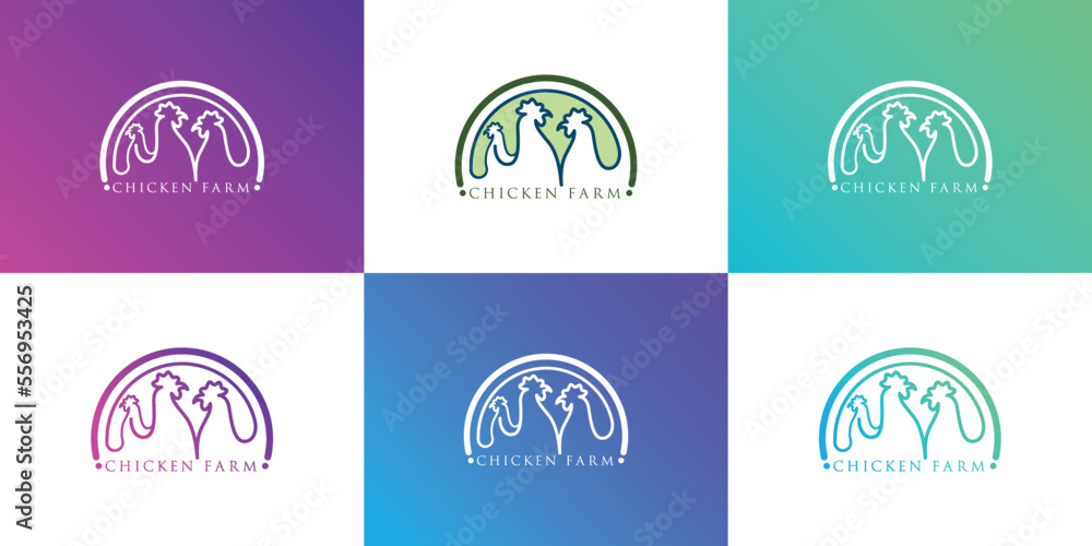 chicken farm logo design inspiration. Simple and unique logo design ...