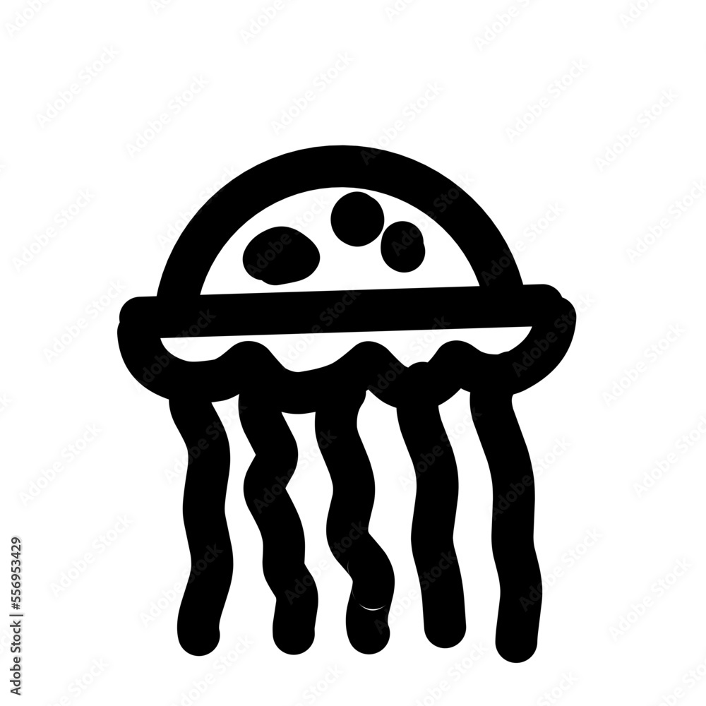 jellyfish logo. cute jellyfish cartoon vector. pink jelly fish mascot ...