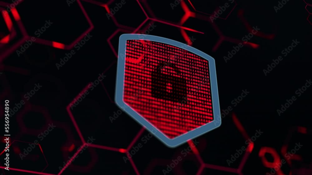 Cyber Security 4K Animation. Lock Icon. Cyber Security of Digital Data ...