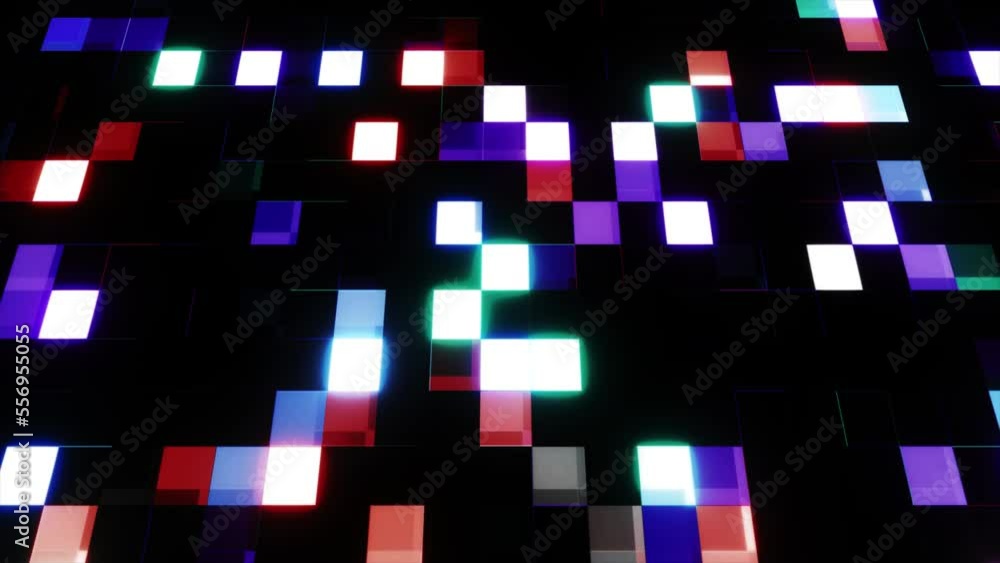 Square Dot Moving Background. Square Data Transfer Bg. Loop Animation ...