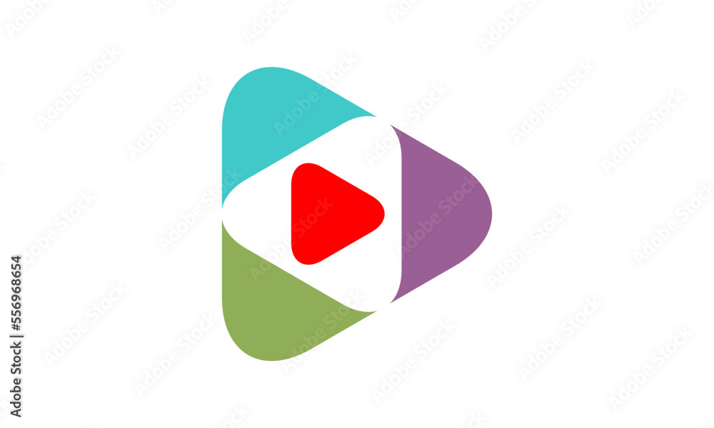 Play button vector logo media player vector Free Vector Stock Vector ...