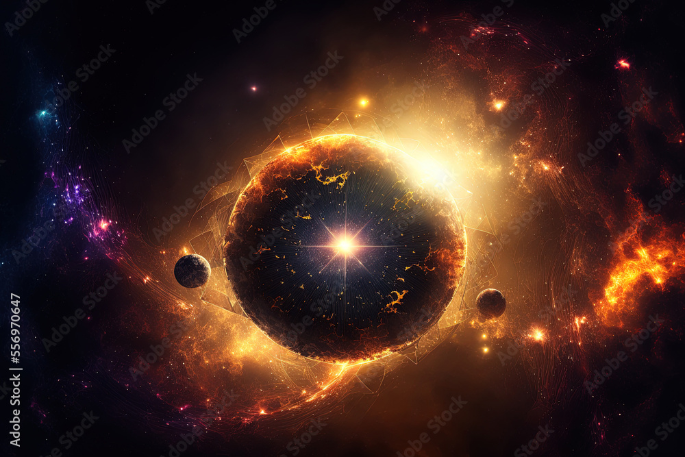illustration. Background with a realistic star design. deep space ...