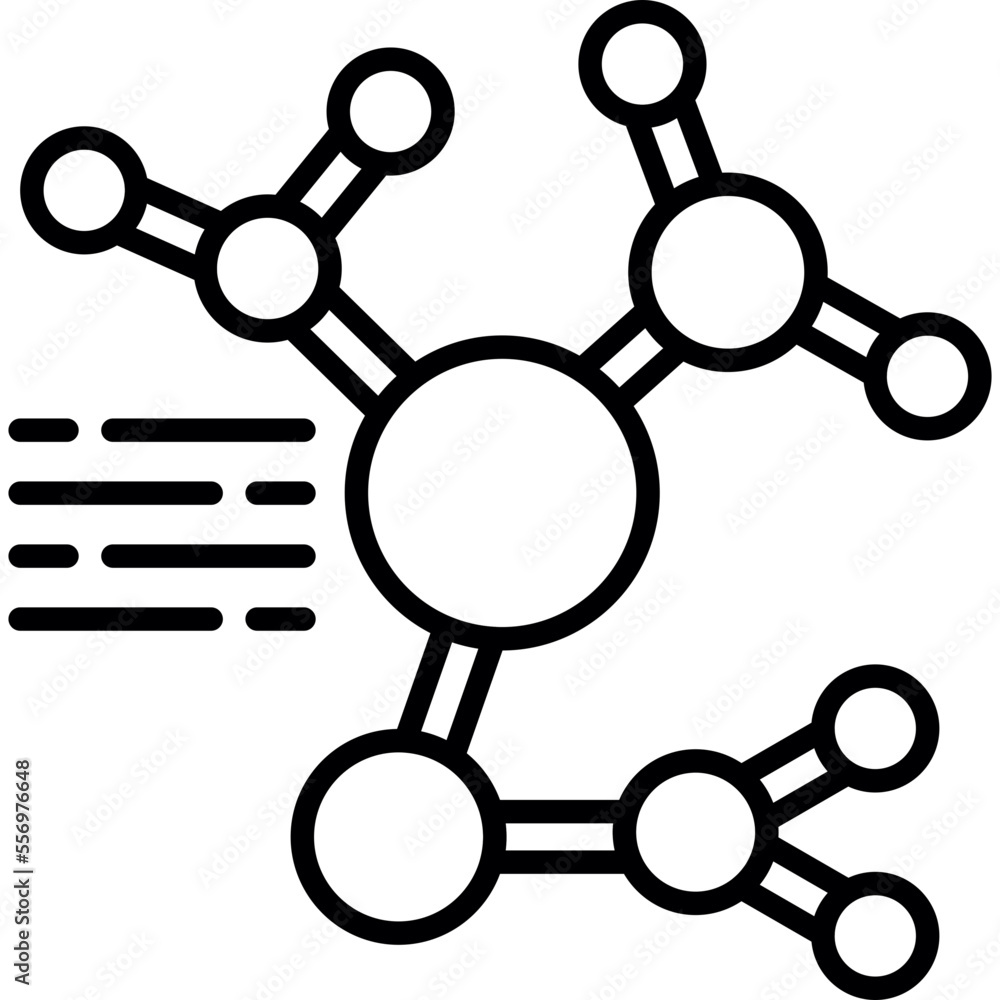 Molecular Structure Icon Stock Vector | Adobe Stock
