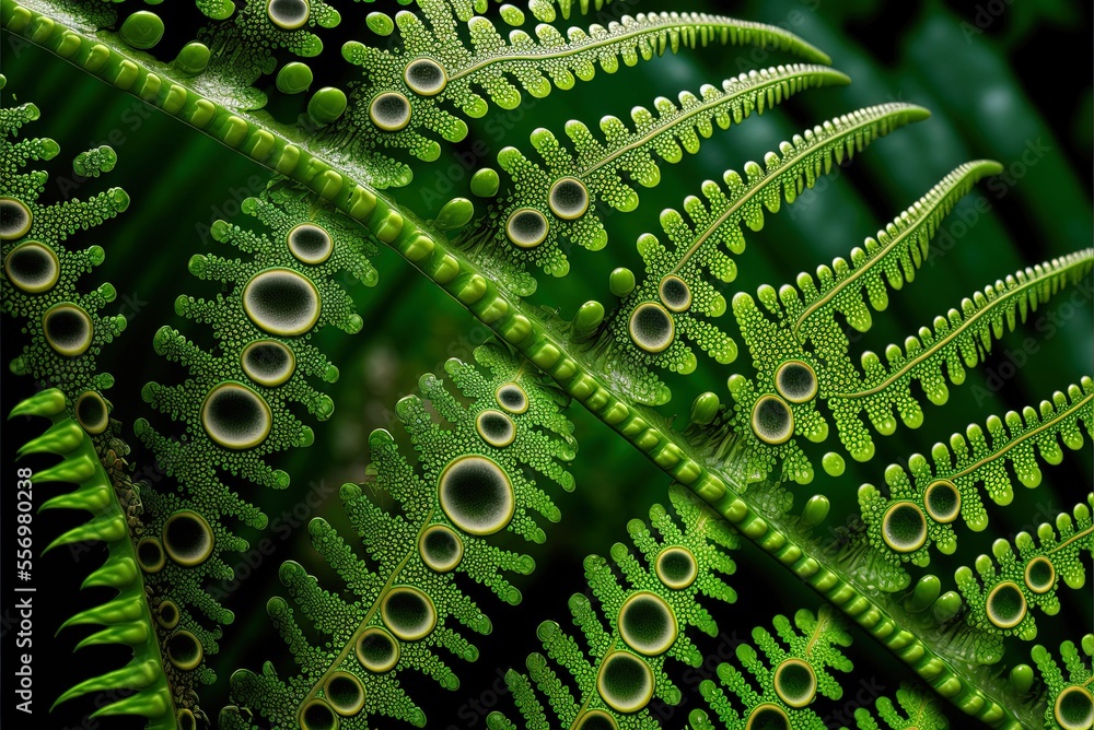 Photos taken close up of ferns reveal tiny dots, which are really ...