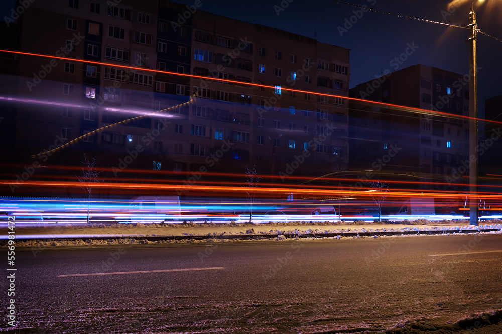 Ukraine - winter, the city during a blackout, after Russian missile ...