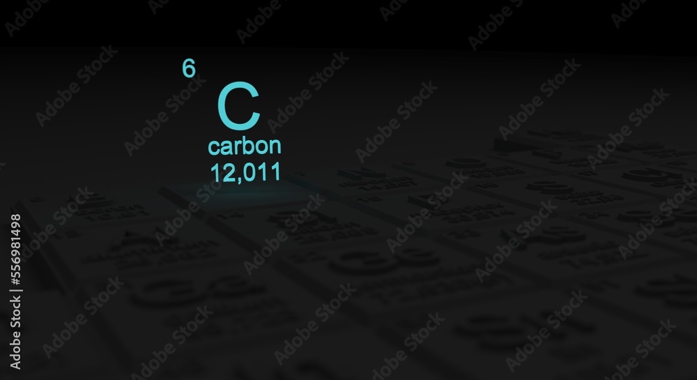 periodic table element, carbon C, (3d illustration) Stock Photo | Adobe ...