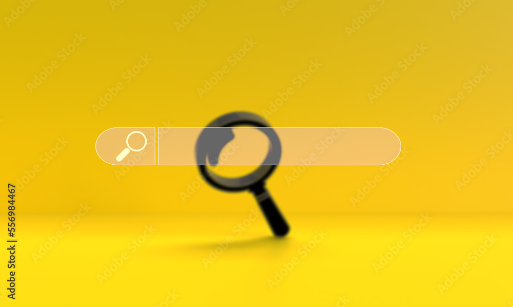 magnifying glass black color yellow orange background symbol icon ...