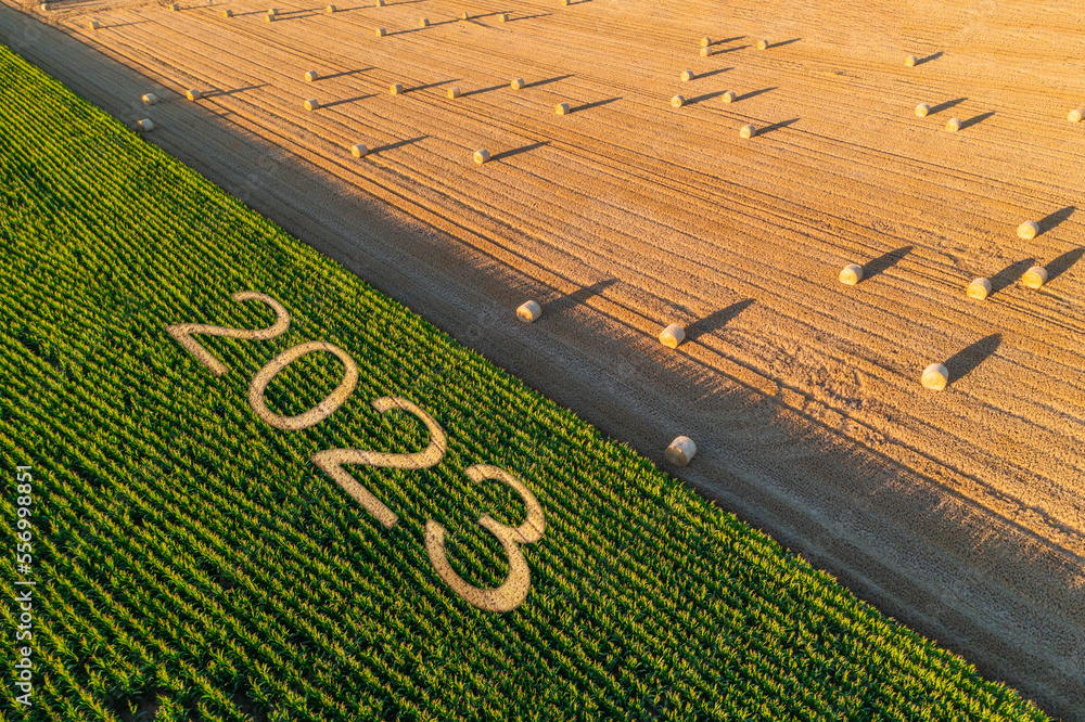 2023 Happy New year agriculture concept. Business, goals, success and ...