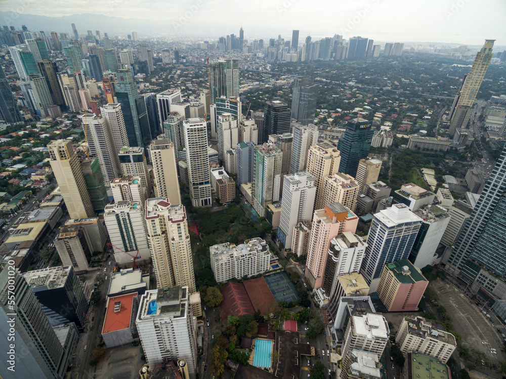 Manila Cityscape, Philippines. Makati City Skyscraper in background ...