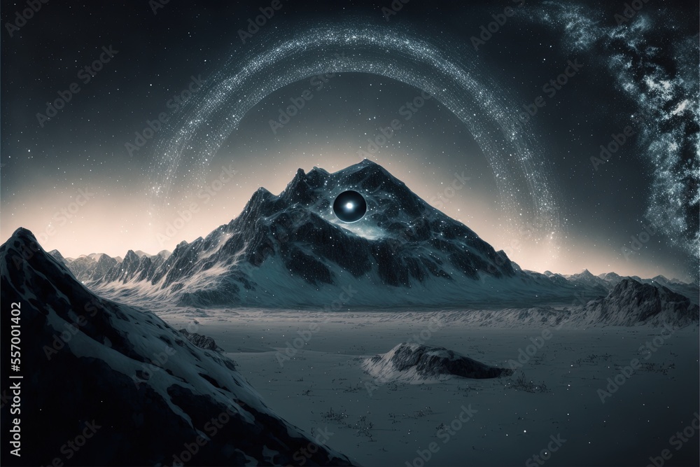 Galaxy nature with snowy mountain aesthetic background starry sky and ...