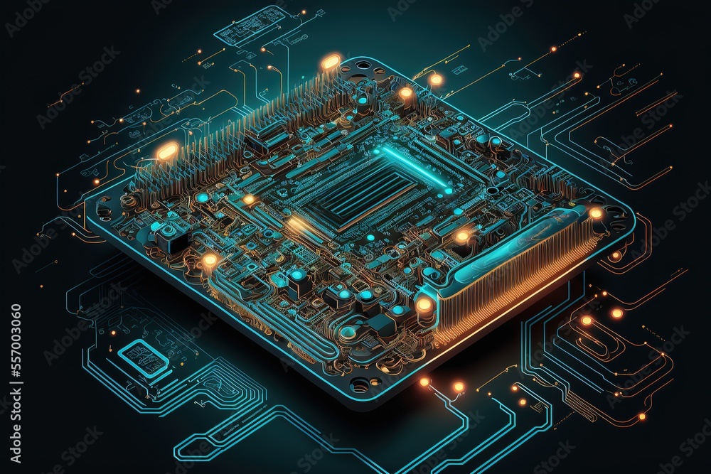 Vector futuristic technology background , Electronic motherboard ...