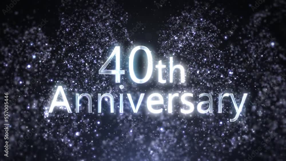 Congratulations on the anniversary of 40 years, silver particles 素材庫影片 ...