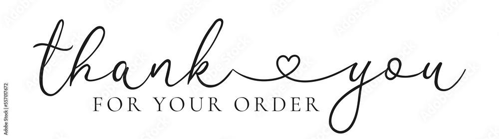 Thank you for your order card design for online buyers illustration ...