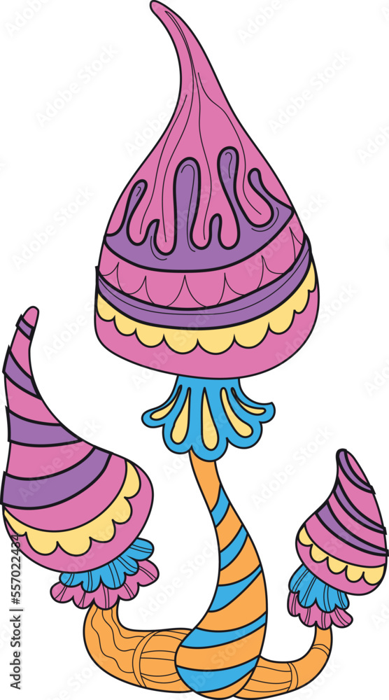 Witchcraft mushroom symbol. Magic fungi. Fantasy plant Stock Vector ...