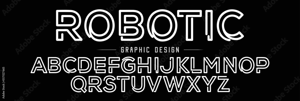 Vetor do Stock: Robotic technology style alphabet. Futuristic Geometric ... Vetor do Stock: Robotic technology style alphabet. Futuristic Geometric ...