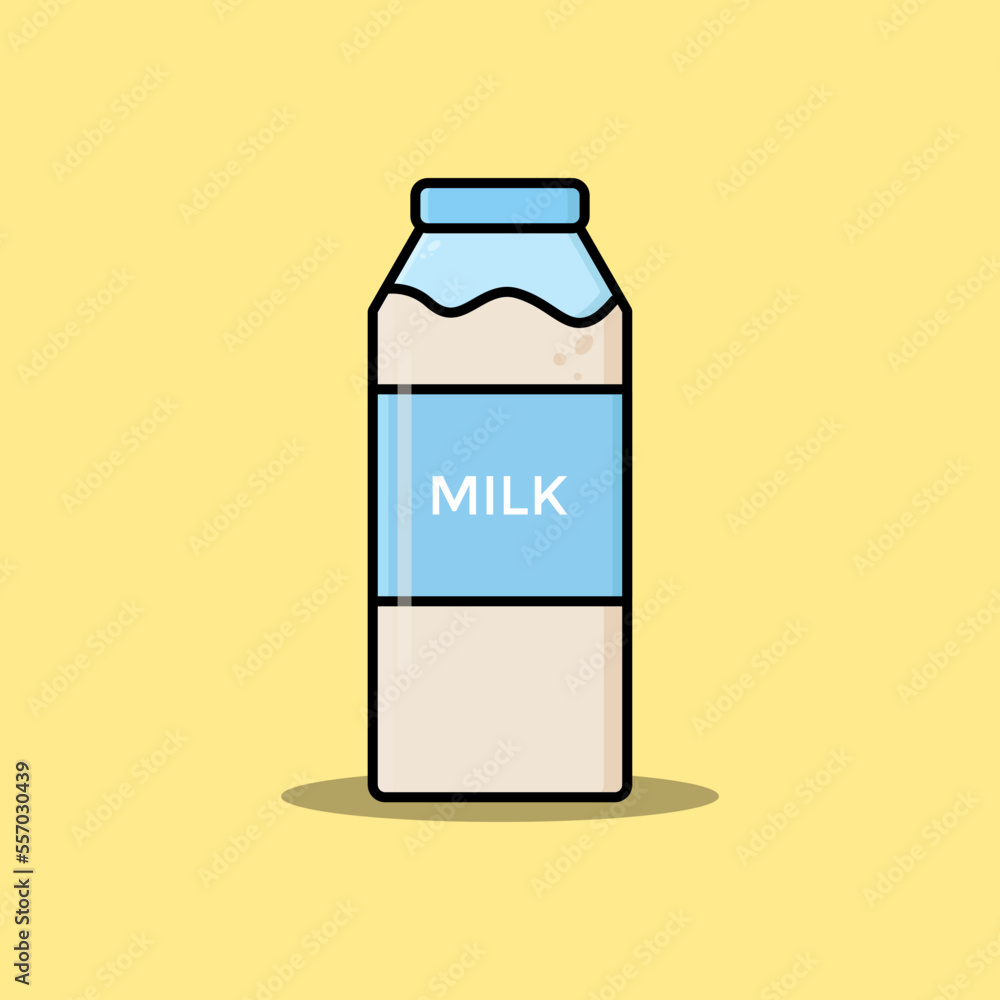 Milk drink bottle cartoon vector illustration icon. isolated vector ...