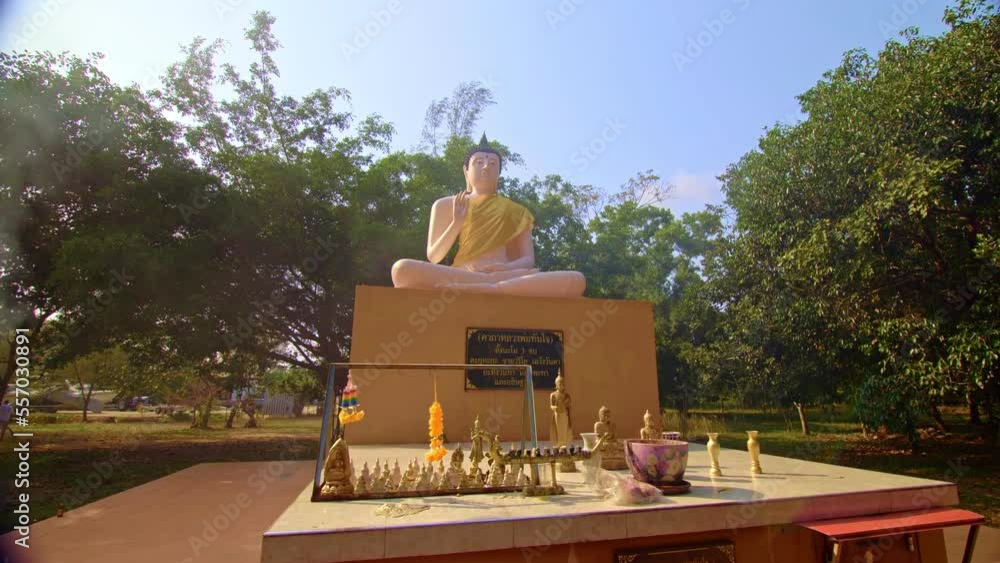 Buddha Statue on island Koh Chang. Travel Asia sacred pray tourism ...