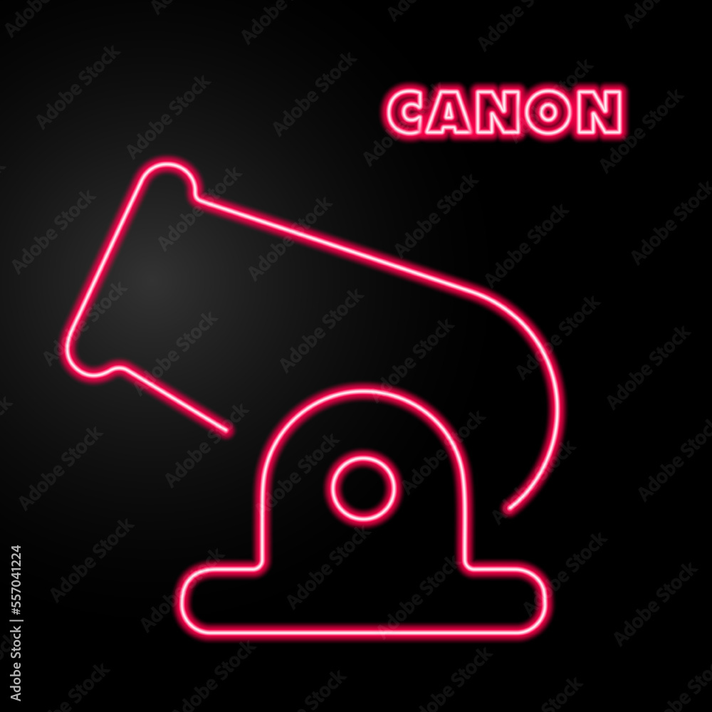 canon neon sign, modern glowing banner design, colorful modern design ...