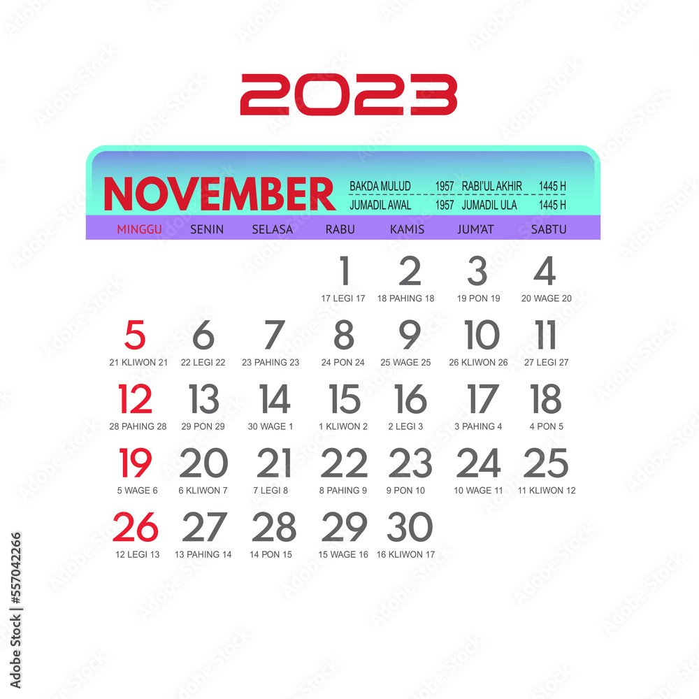 Design Calendar for 2023, Complete Indonesian National Holidays and ...