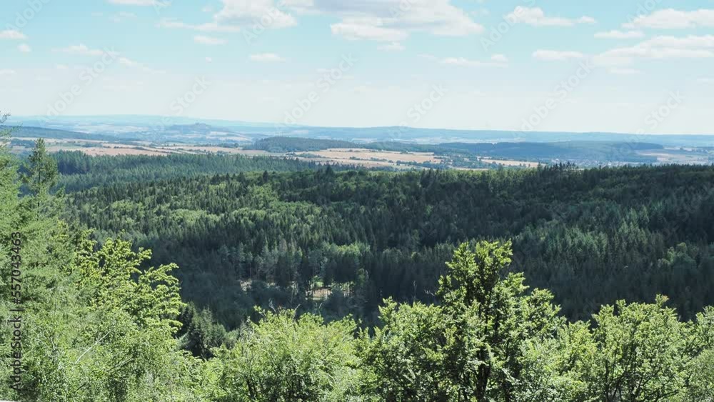 Naturlandschaften in Hessen. Panoram Blick uber Marburger Bergland ...
