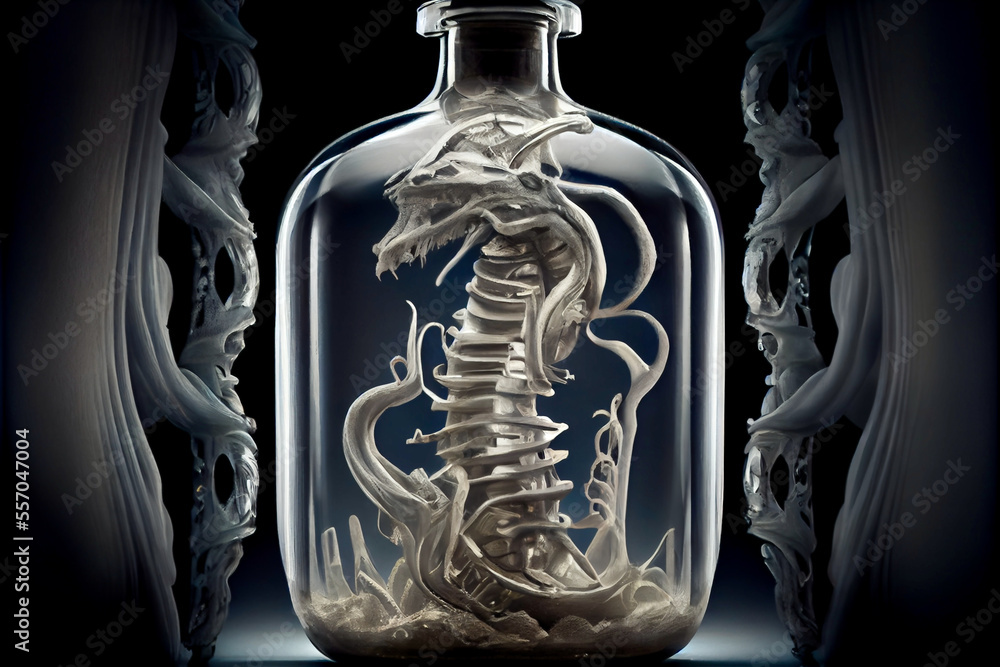 Generative AI abstract render of an alien fetus Stock Illustration ...