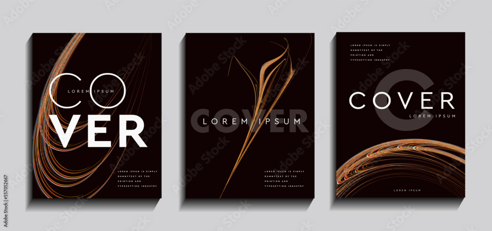 Trendy future covers for books, magazines, movies. Abstract template in ...