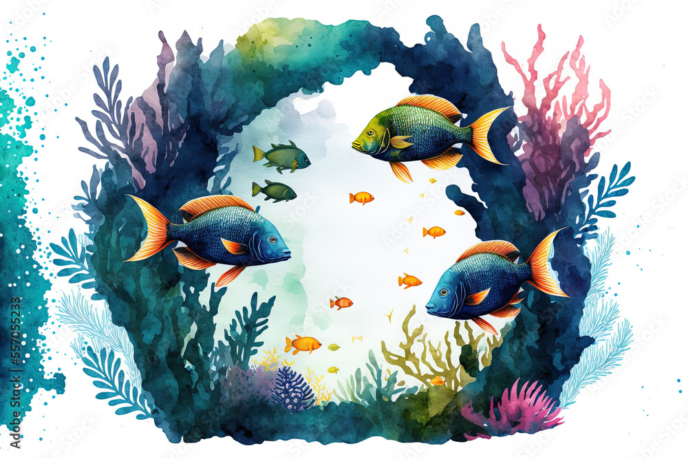 Tropical fish in a horizontal frame For registration and the design of ...