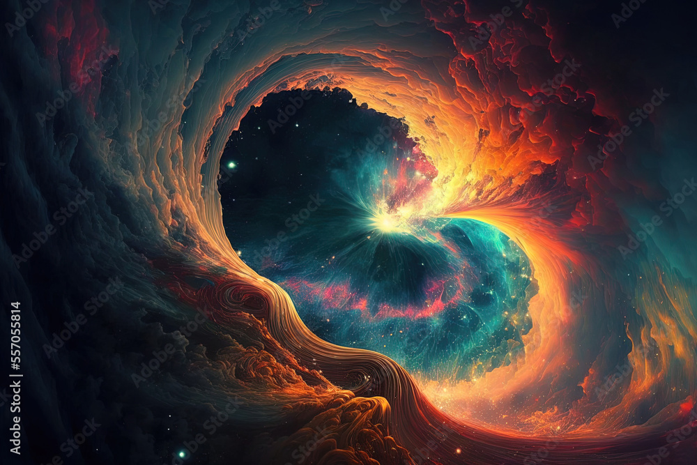 We can only deduce that the cosmos may have originated in a huge bang ...