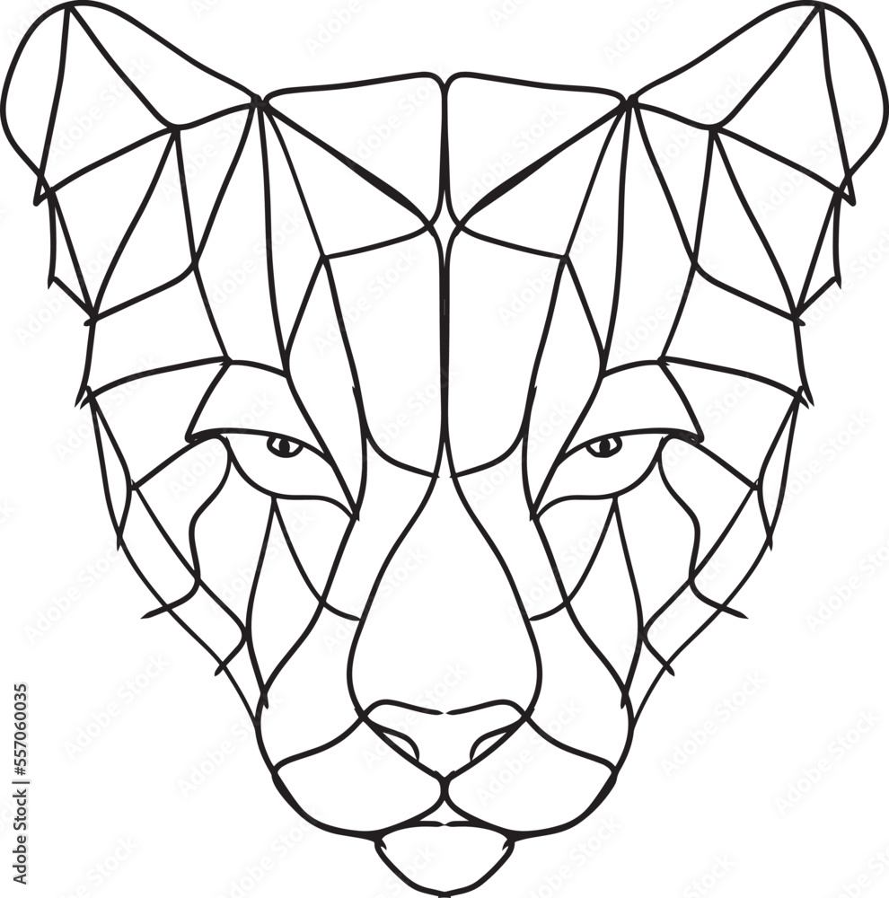 Transparent PNG PUMA line art Stock Vector | Adobe Stock